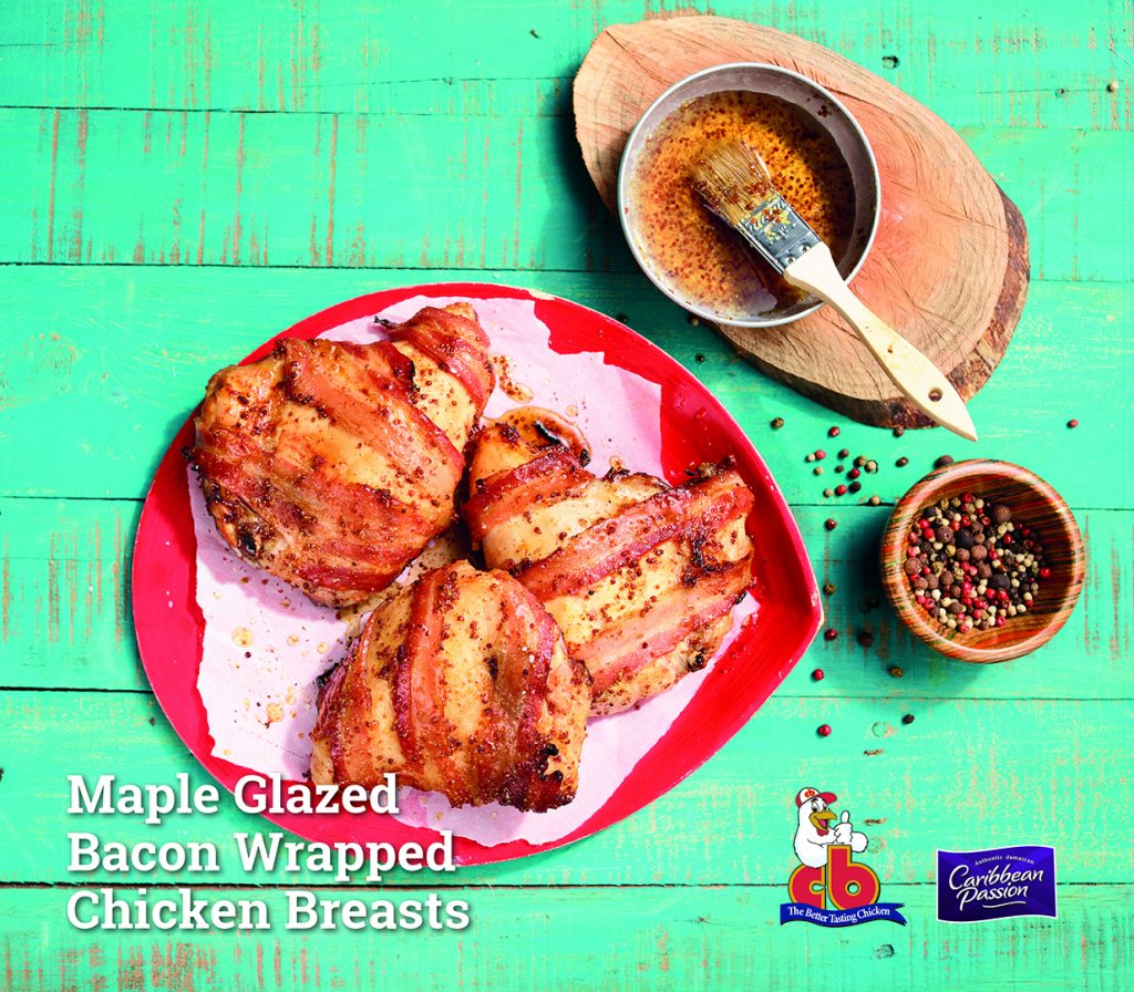 Maple Glazed Bacon Wrapped Chicken Breasts - I Love CB Foods