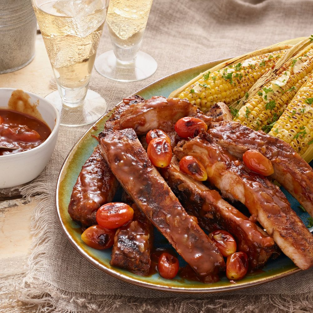 Southern BBQ Ribs with Grilled Sweetcorn - I Love CB Foods