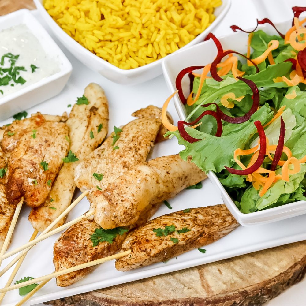 Shawarma Inspired Chicken Skewers - I Love CB Foods