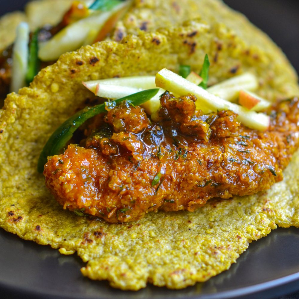 Honey Curry chicken tacos - I Love CB Foods